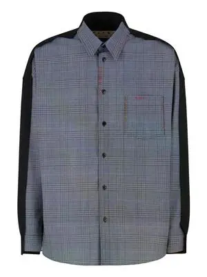 Marni Check-patterned Long-sleeve Shirt - Grey