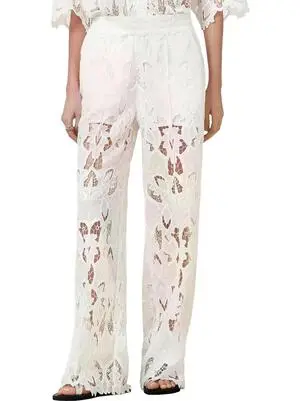ALLSAINTS Charli Embroidered Trousers - White