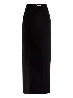 NINA RICCI Velvet Slit Maxi Skirt
