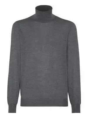 Brunello Cucinelli Roll-neck Top - Grey