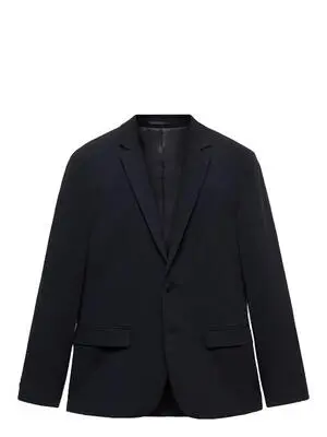 Mango Slim Fit Suit Jacket - Dark Navy