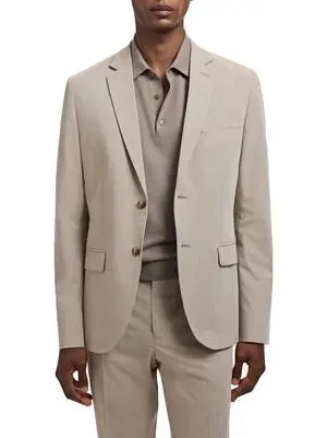 Mango Slim Fit Suit Jacket - Sand
