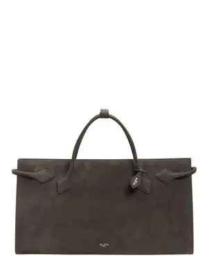Alaïa Le Teckel Suede Tote - Anthracite