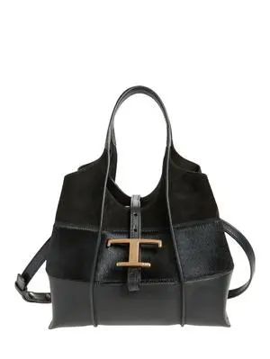TOD'S Mini T Timeless Mixed Media Tote - Nero