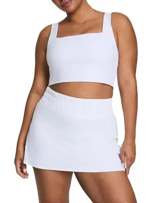 Spanx Square Neck Crop Tank Top Vivid White