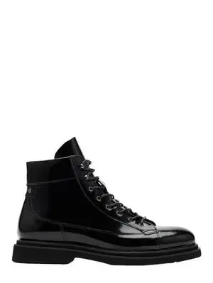 MARC NOLAN Aiden Water Repellent Patent Leather Boot - Black Patent