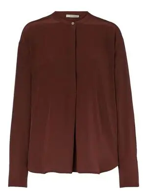Asceno Remy Silk Crêpe Shirt - Brown