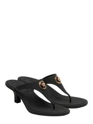 Versace Alia Medusa 55 Thong Sandals - Black