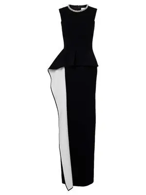 Roland Mouret Embellished Peplum Gown - Black
