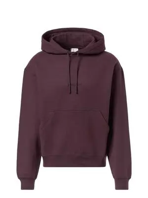 Saint Laurent Logo Cotton Hoodie - Purple