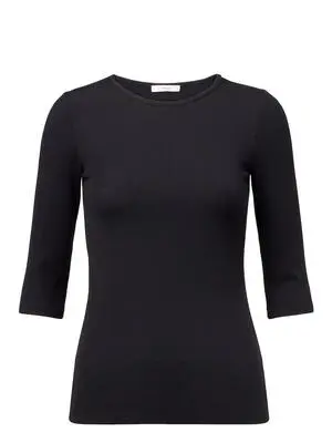 Vince Ribbed-knit Top - Black