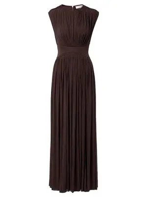 Zimmermann Illuminate Gathered Maxi Dress Brown