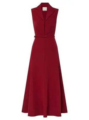 Roland Mouret Crêpe Midi Dress - Red