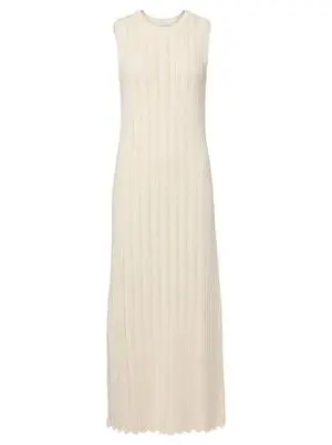 Altuzarra Sissi Open-knit Cotton Midi Dress - Beige