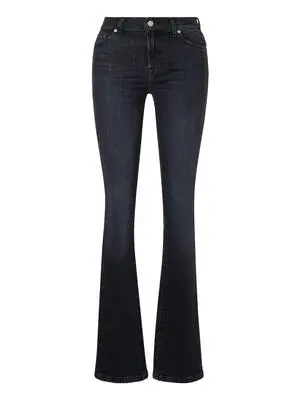 7 For All Mankind Bootcut Mid-rise Flared Jeans - Black