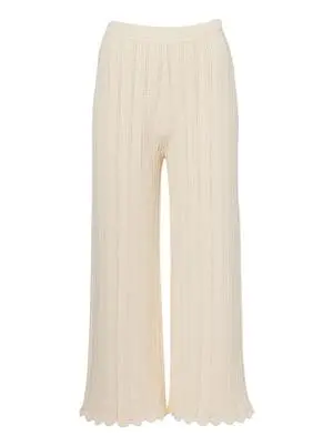Altuzarra Petey Open-knit Flared Pants - Beige