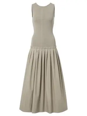 Proenza Schouler White Label Malia Pleated Maxi Dress - Neutrals