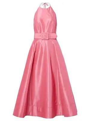Rebecca Vallance Maple Belted Midi Dress - Pink