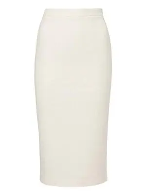 Roland Mouret Bouclé Pencil Skirt - White