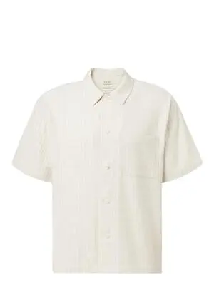 FRAME Striped Bowling Shirt - White