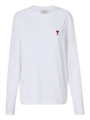 AMI Paris De Coeur Cotton T-shirt - White