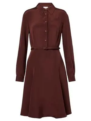 Roland Mouret Silk Shirt Dress - Brown