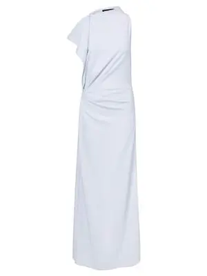 Proenza Schouler Devyn Crêpe Draped Maxi Dress - Blue