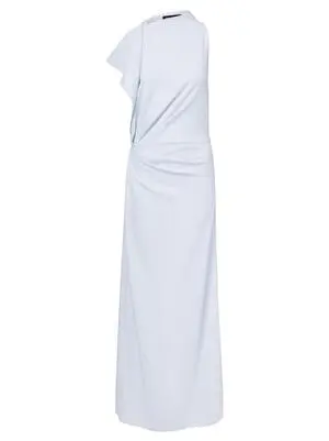 Proenza Schouler Devyn Crêpe Draped Maxi Dress - Blue