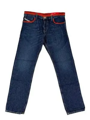DIESEL® Outline Straight Leg Jeans - Blue/orange
