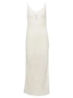 Sir The Label Rayure Crochet Cotton Maxi Dress - White