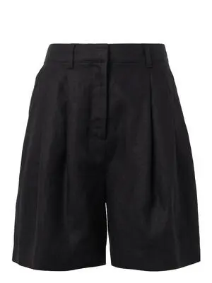Posse Marchello Linen Shorts - Black