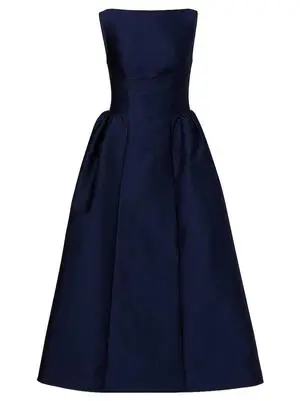 Roland Mouret Taffeta Midi Dress - Blue