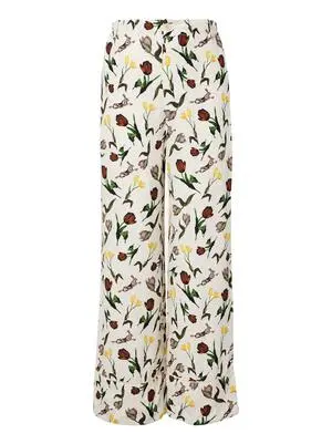 Marni Printed Silk Palazzo Pants - Multicoloured