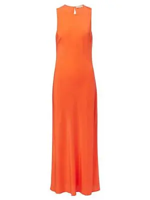 Asceno Valencia Silk Maxi Dress - Red