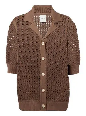 Varley Ellie Open-knit Shirt - Brown