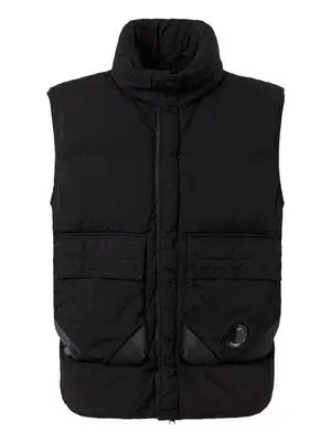C.P. COMPANY Hooded Down Vest - Black