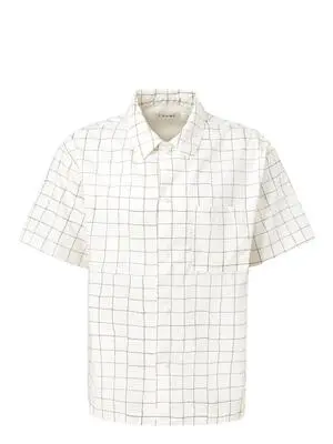FRAME Checked Bowling Shirt - White
