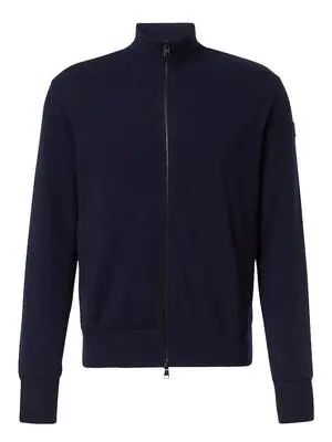 Moncler Wool And Cashmere Cardigan - Blue