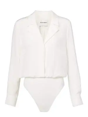Roland Mouret Silk Bodysuit - White