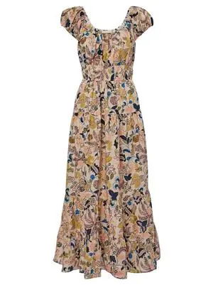 Ulla Johnson Paloma Printed Cotton Poplin Midi Dress - Multicoloured