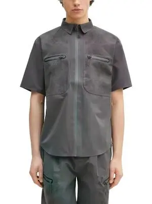 Alpha Industries Zip-up Perforated Shirt - Grey