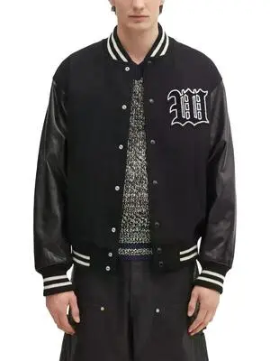 WACKO MARIA Contrast-sleeves Varsity Jacket - Black