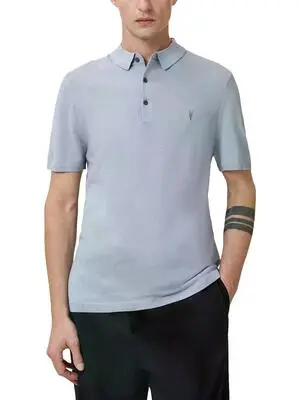 ALLSAINTS Embroidered Short-sleeved Polo Shirt - Blue