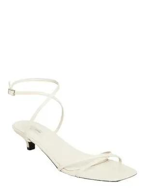 TOTEME Crossover Kitten Heel Sandal - Off-white