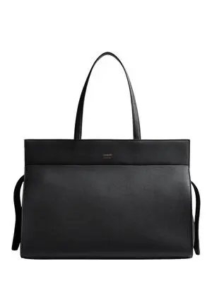 Khaite Crosby Leather Tote - Black
