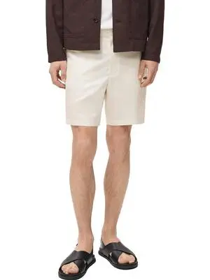 Mango Slim Fit Bermuda Shorts Ecru