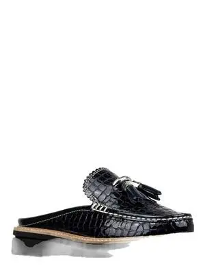 DONALD PLINER Tassel Embellished Mule Loafer - Navy