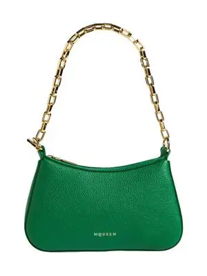 Alexander McQueen Mini T-bar Leather Top Handle Bag - Viridian/ Gold