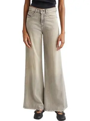 DIESEL® 1978 D-akemi Distressed Flare Leg Jeans - Grey