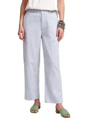 FRANCES VALENTINE Coleman Stripe Pant - Light Blue/white